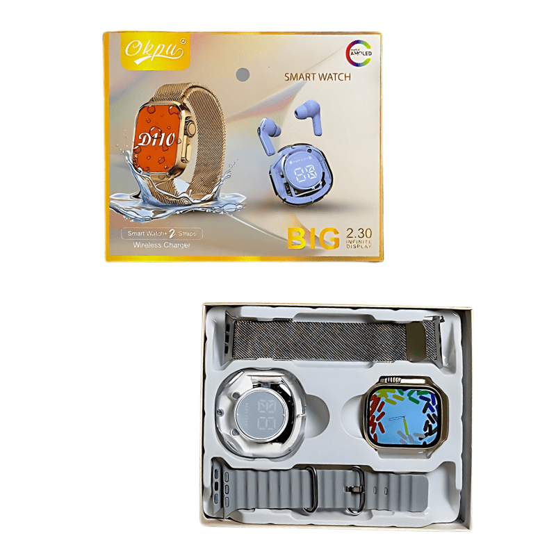 OKPU D110 Smartwatch and Headset - vybe.com.pk